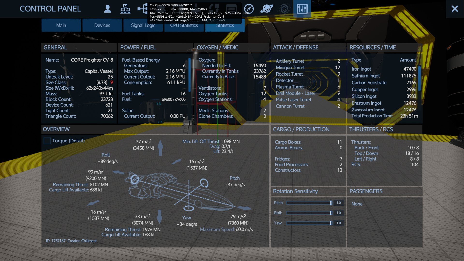 Empyrion - CV - Core Freighter — Unknown Skies gaming