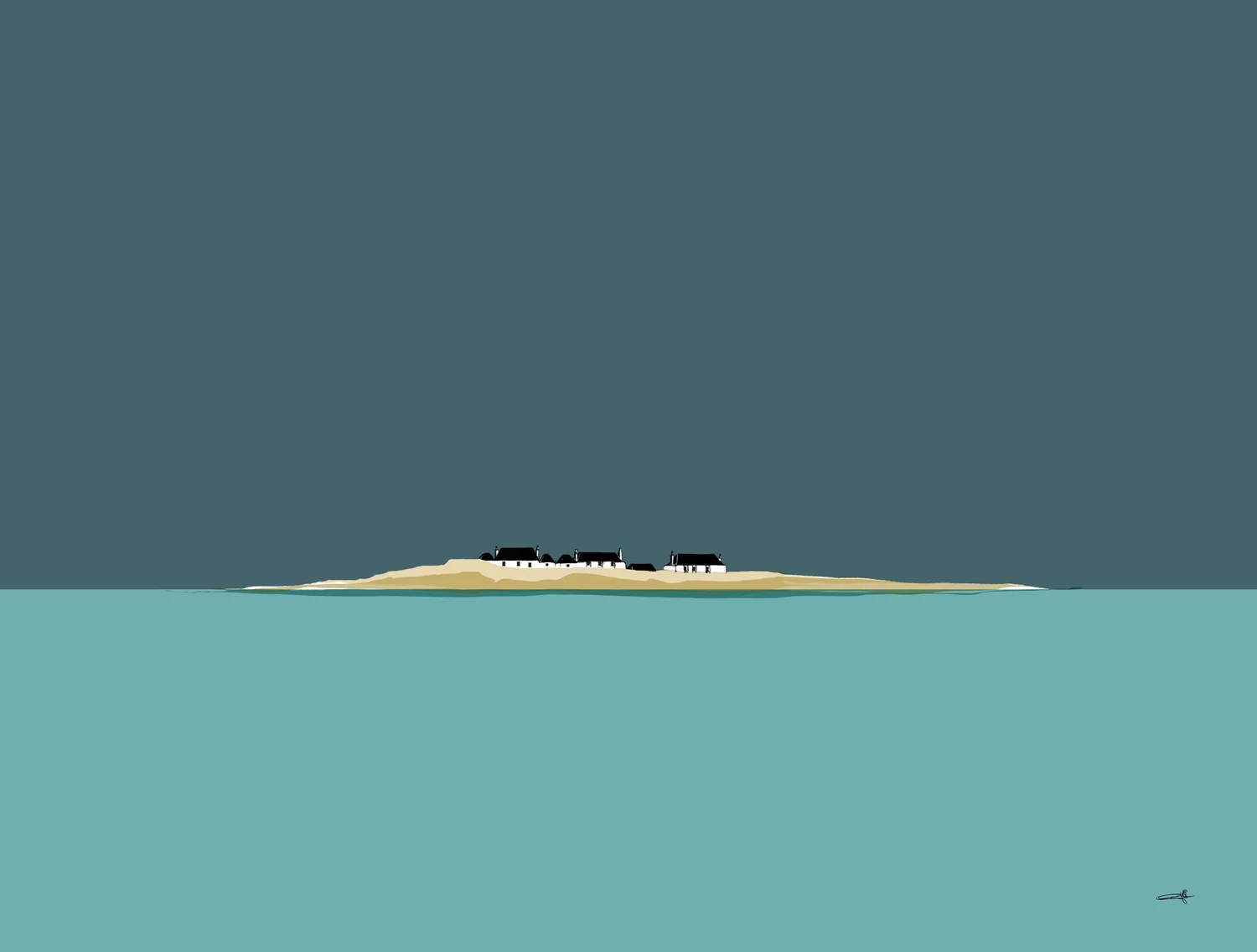 The Isle Of Tiree in Pen & Ink