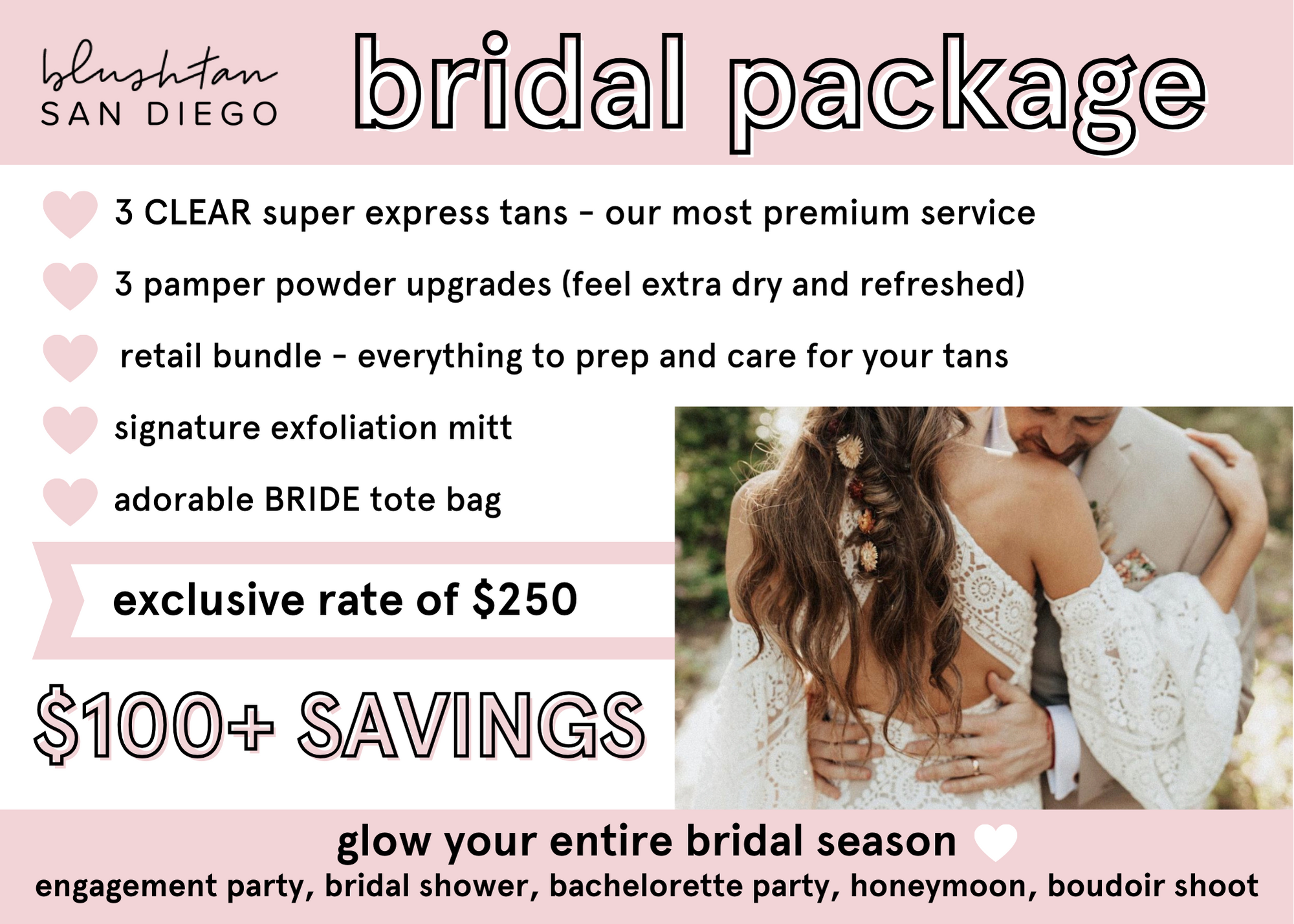 Bridal + Wedding Spray Tan — BlushTan - San Diego's Best Organic ...