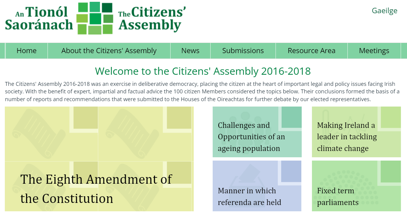 Citizens' Assembly 2016-2018 in Ireland — People Powered
