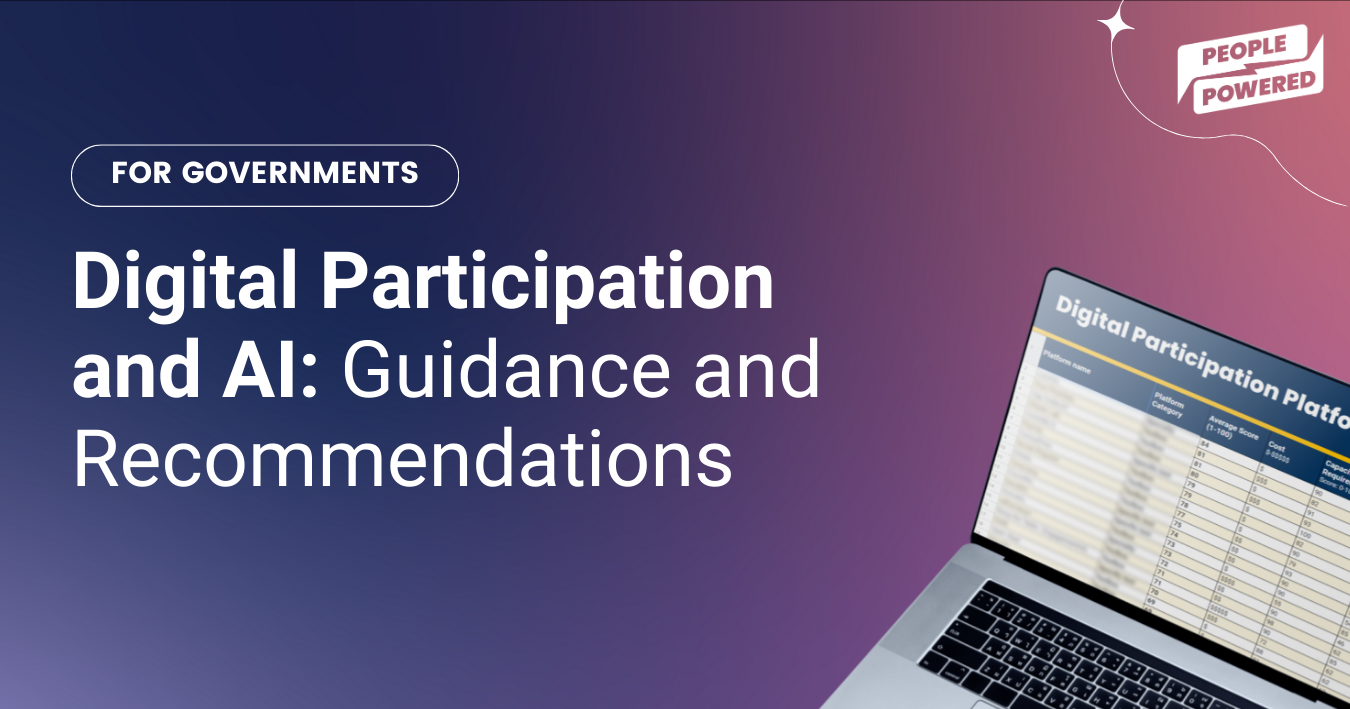 What governments should know about digital participation & AI — People ...