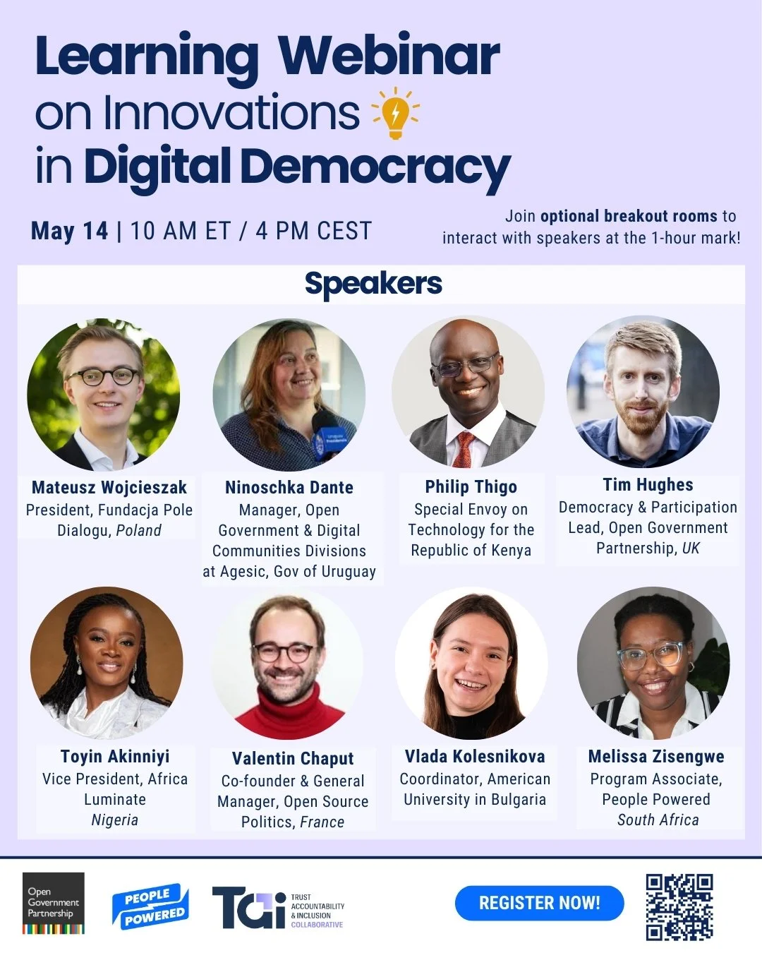 Learning Webinar on Innovations In Digital Democracy — People Powered