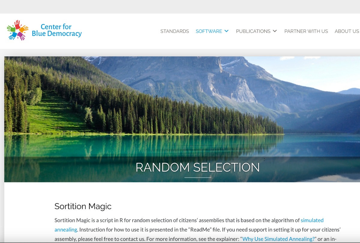 Random selection tool: Sortition Magic — People Powered