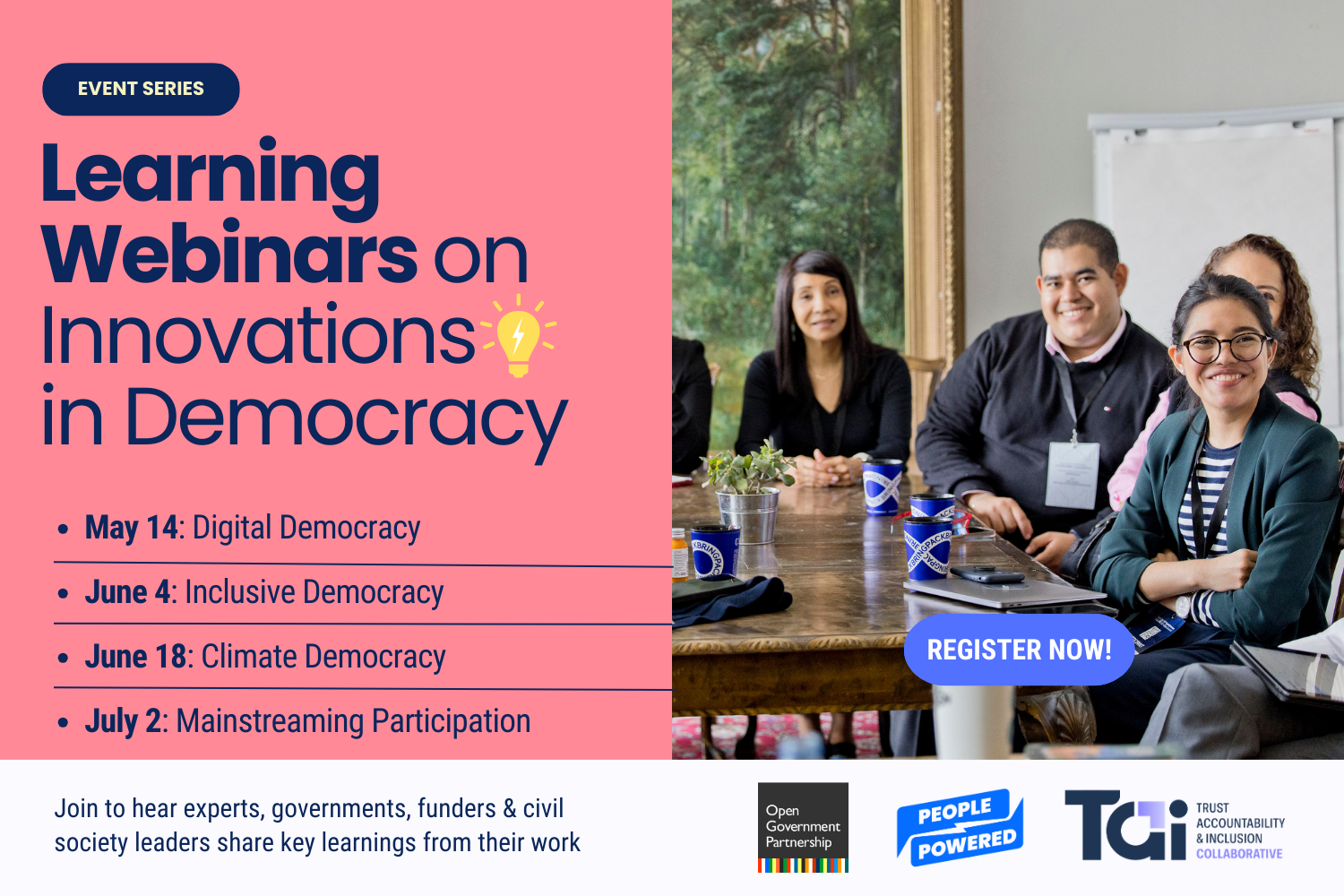 Invitation: Learning Webinars on Innovations in Democracy — People Powered