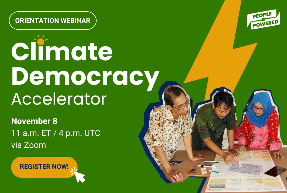 Orientation Webinar: Climate Democracy Accelerator — People Powered
