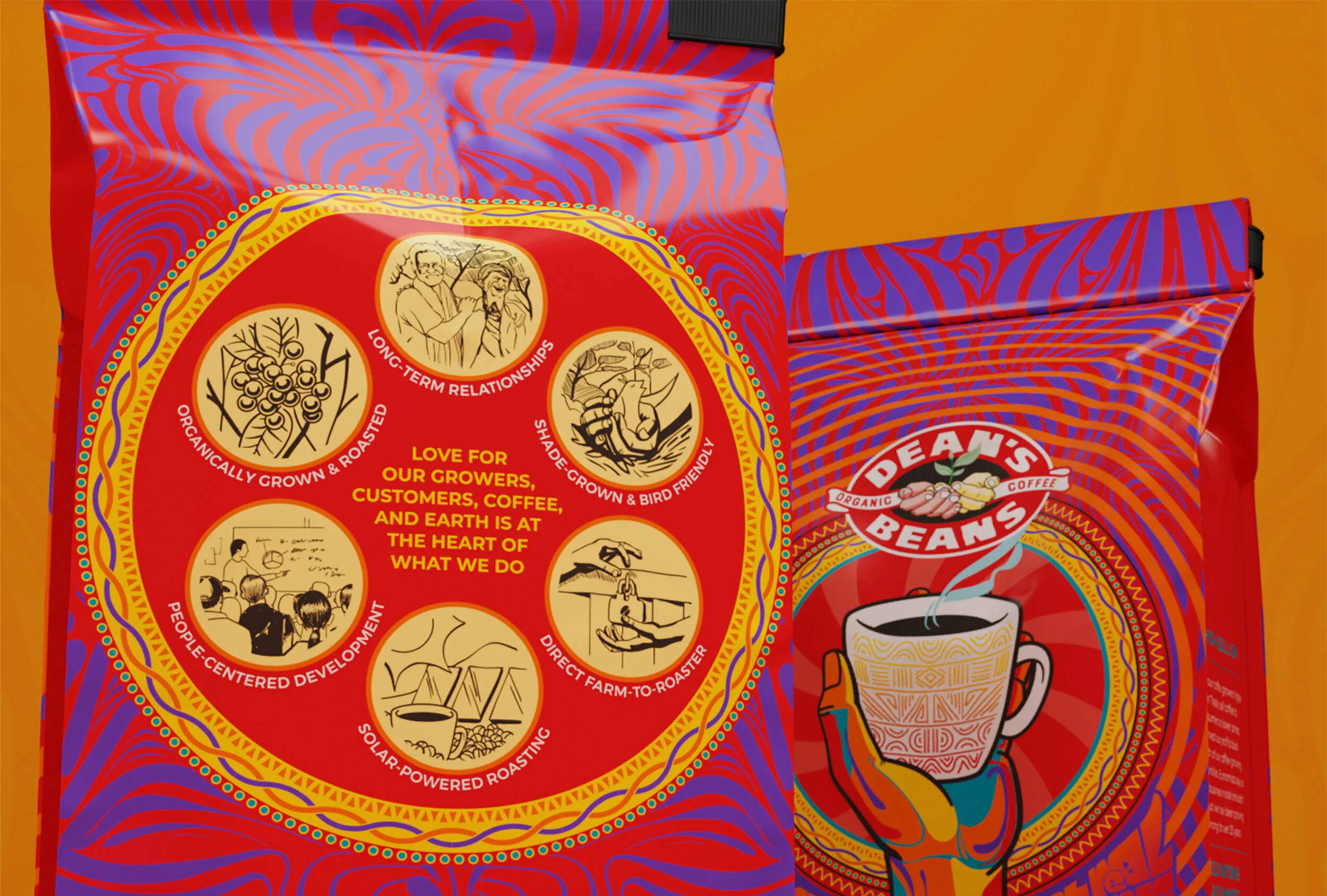 Dean's Beans Organic Coffee Company — DESIGN IN COFFEE.