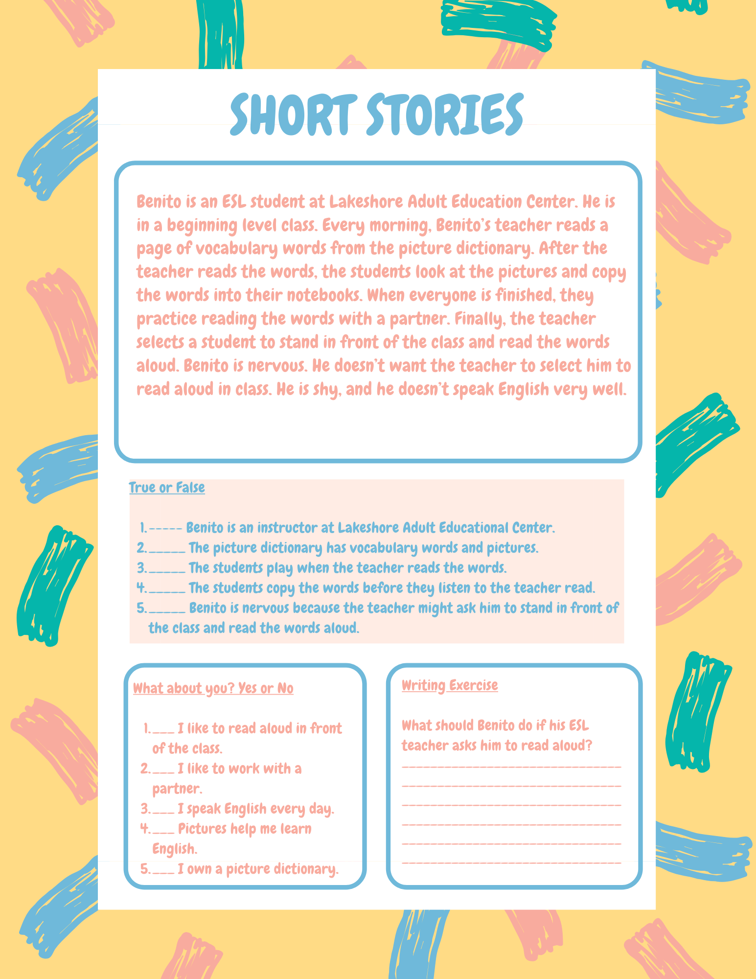 Student Worksheets — EduCare Virtual Annex