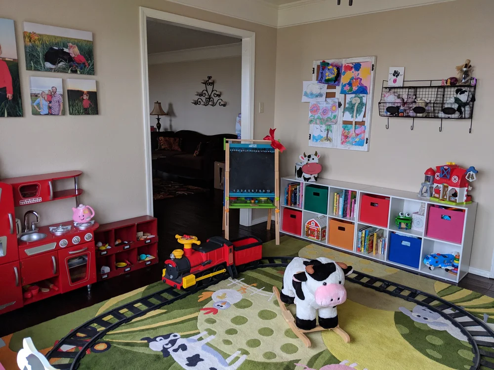 Dairy Farm Themed Playroom: Dining Room to Playroom Conversion — Tara ...