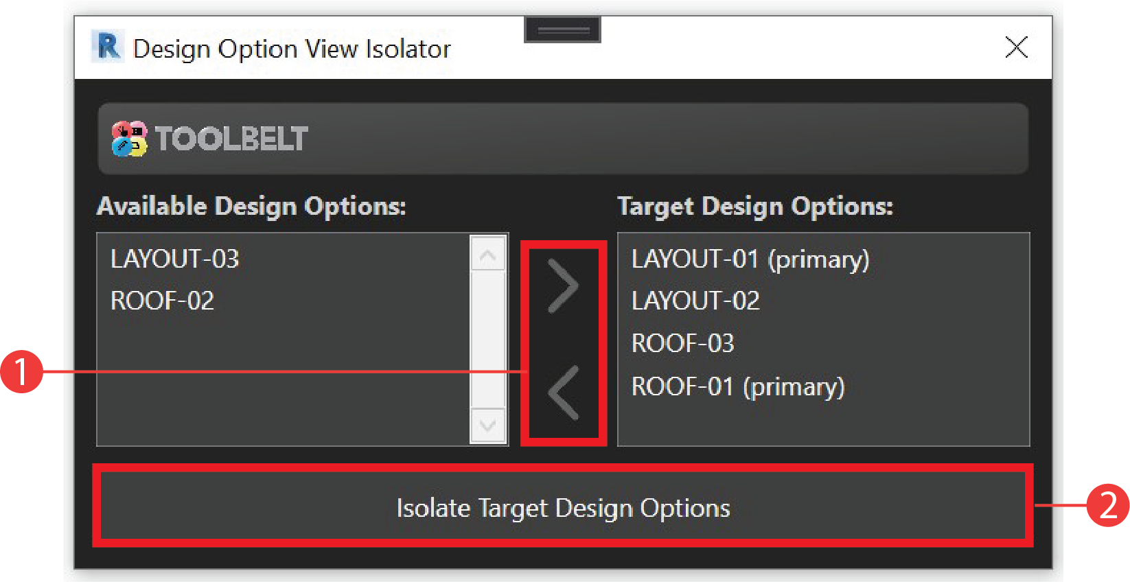Revit Design Option View Isolator — The Toolbelt