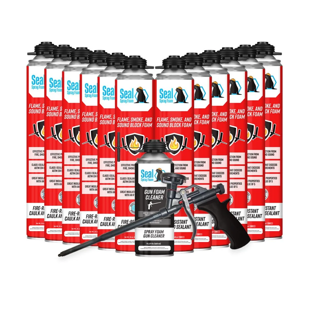 Flame, Smoke, and Sound Block Foam — Seal Spray Foam