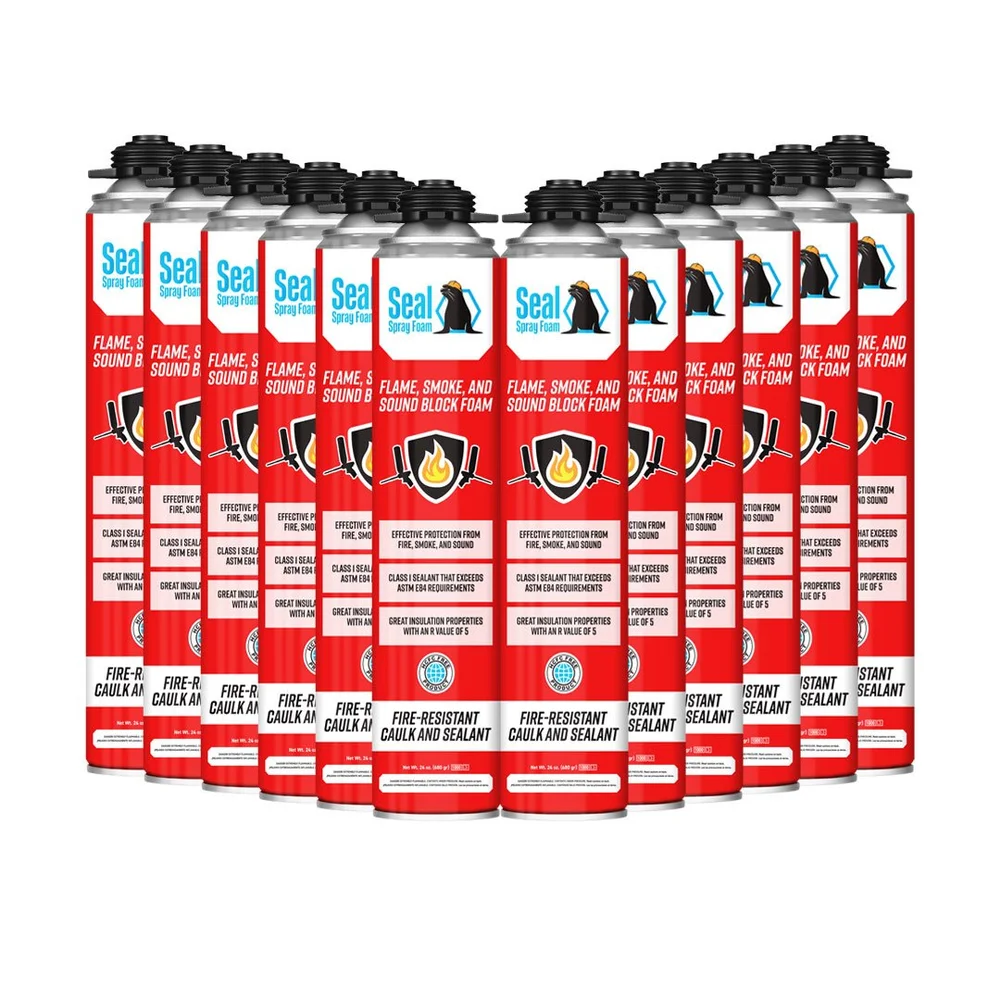 Flame, Smoke, and Sound Block Foam — Seal Spray Foam