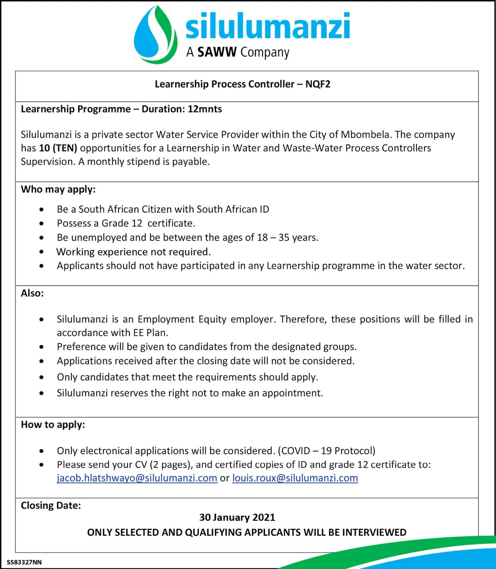 Vacancies — Silulumanzi