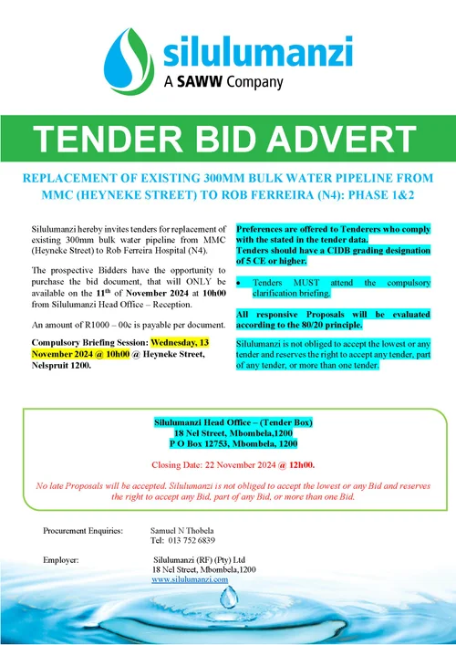 Invitations for Tender — Silulumanzi