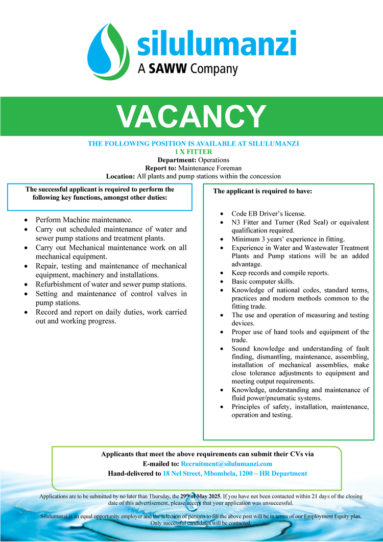 Vacancies — Silulumanzi