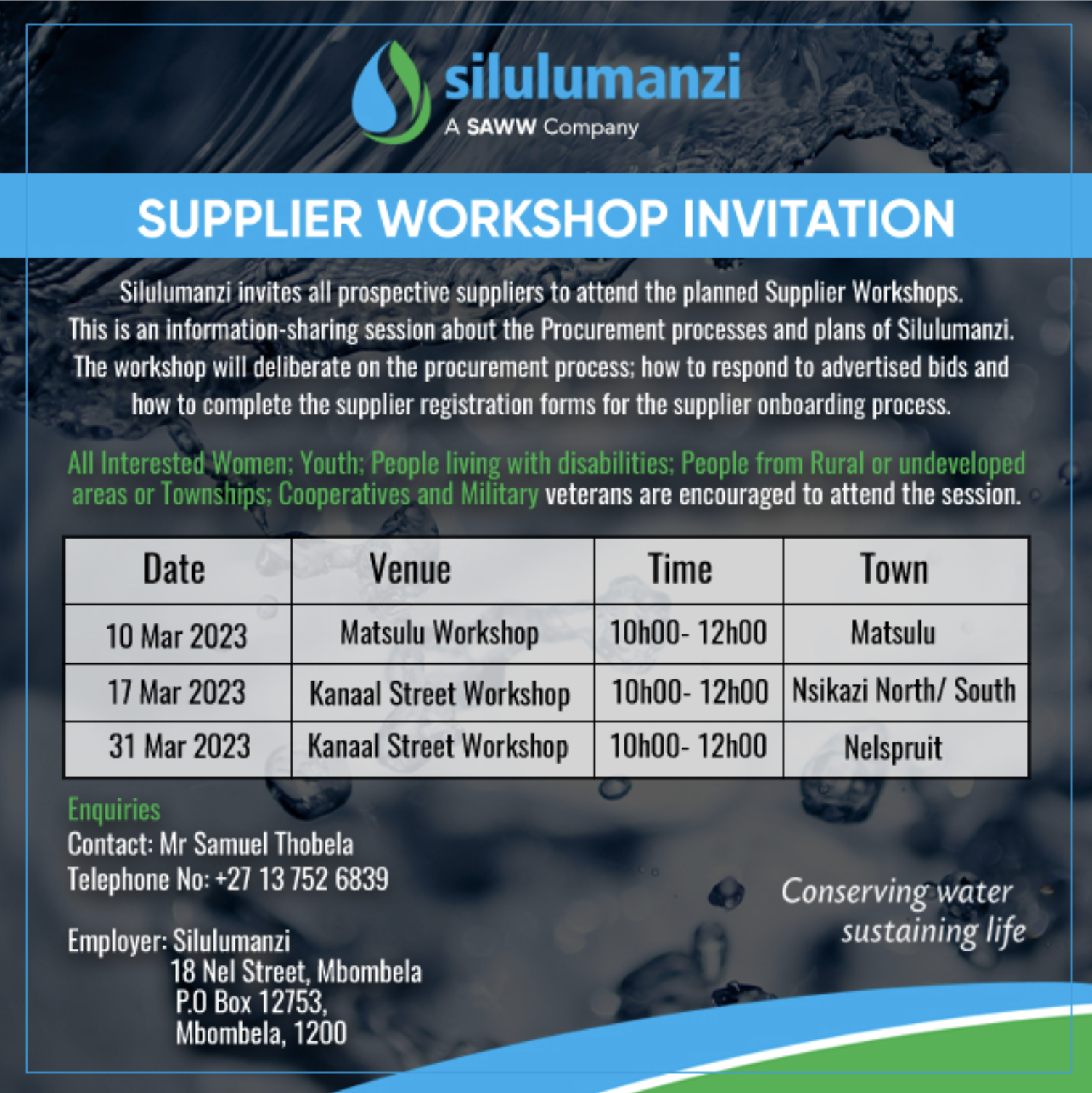 Tenders & Purchasing Process — Silulumanzi