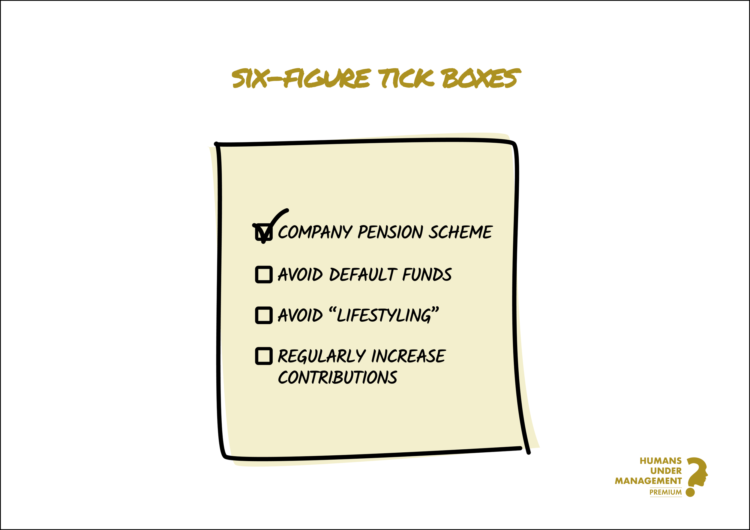 Six-Figure Tick Boxes — Humans Under Management