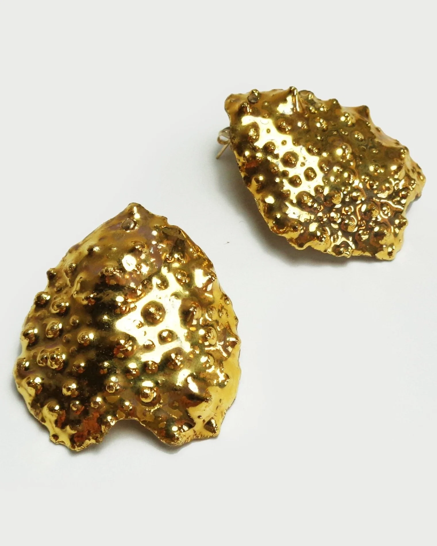 Golden Coral Earrings Small — THE SENSE OF BEAUTY