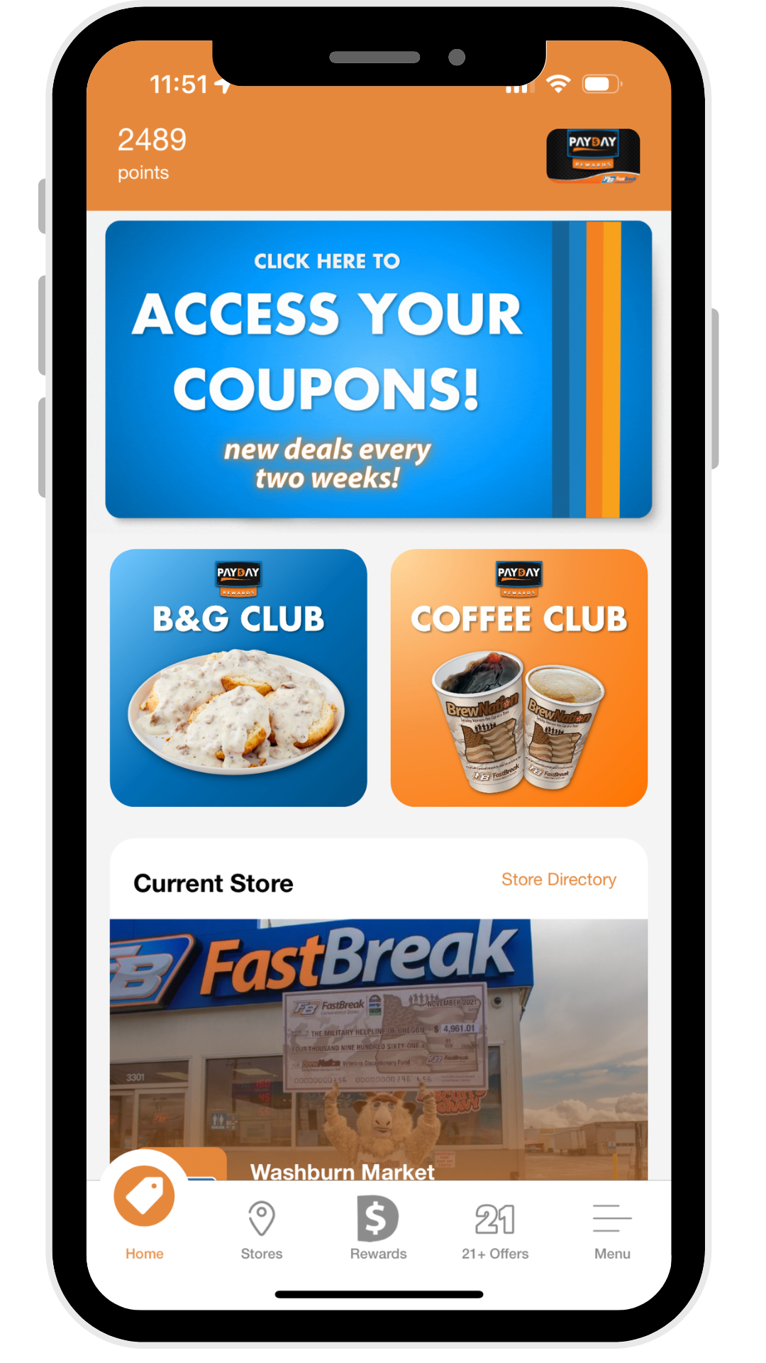 FastBreak - Payday Rewards App — FastBreak Convenience Stores