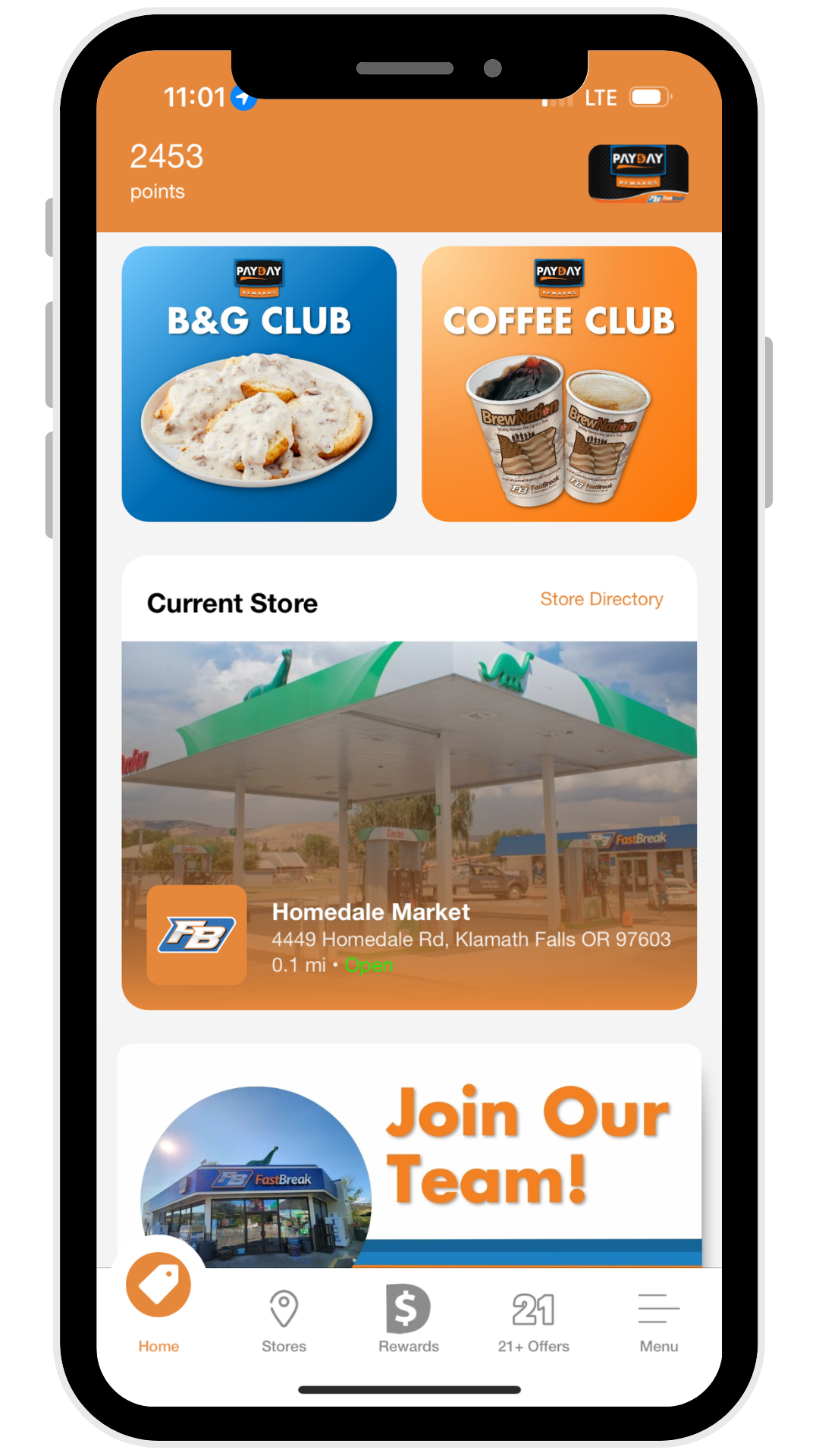 PayDay Rewards — FastBreak Convenience Stores