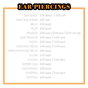 PIERCING PRICING — House of Colour Tattoo