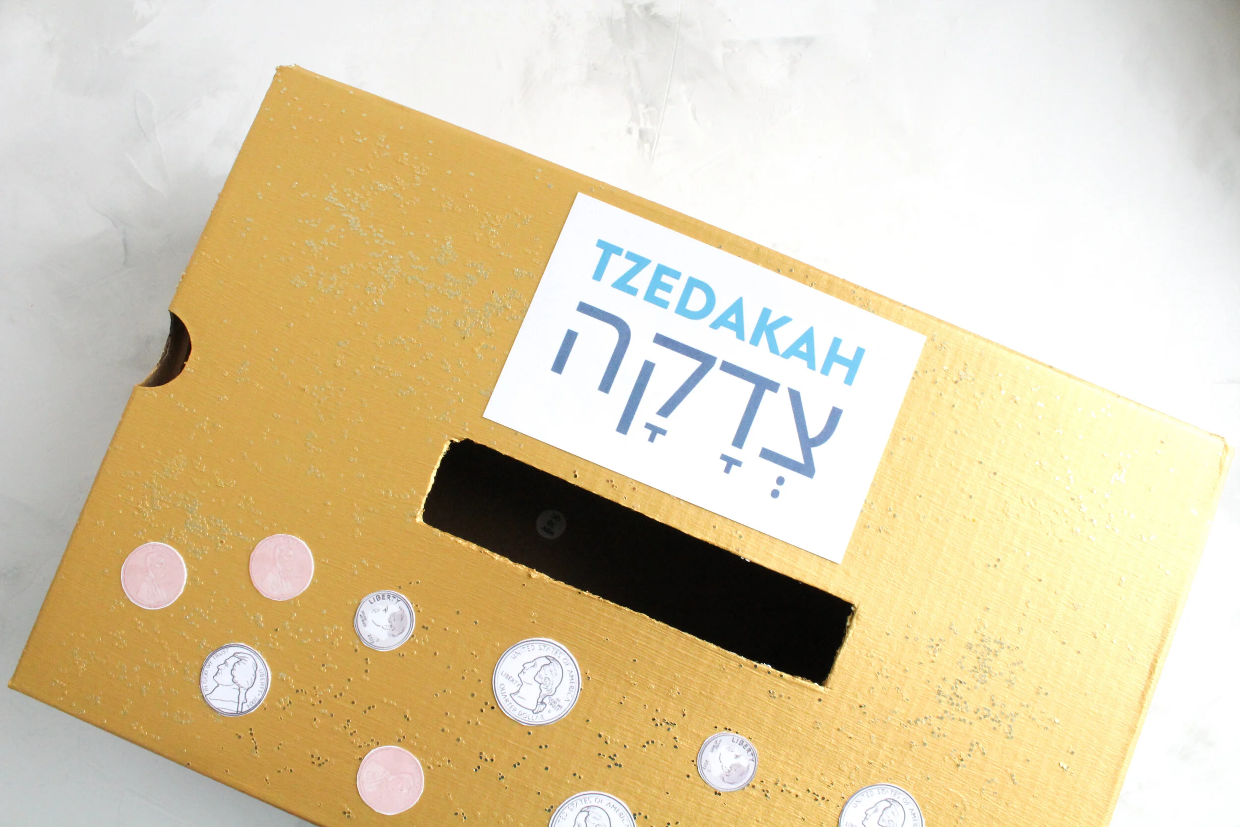 MEGA TZEDAKAH BOX WITH SUPERSIZE COINS — Make It Jewish