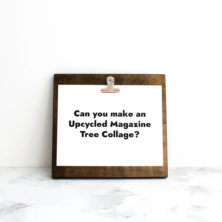 UPCYCLED MAGAZINE TREE COLLAGE — Make It Jewish