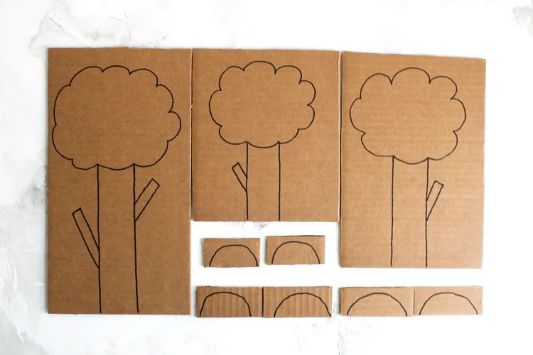 3D CARDBOARD TREES — Make It Jewish