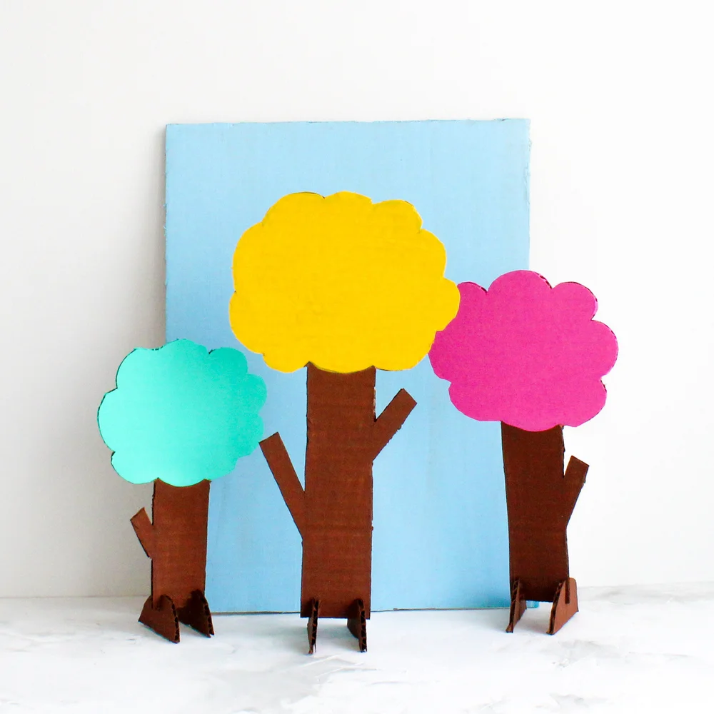 3D CARDBOARD TREES — Make It Jewish