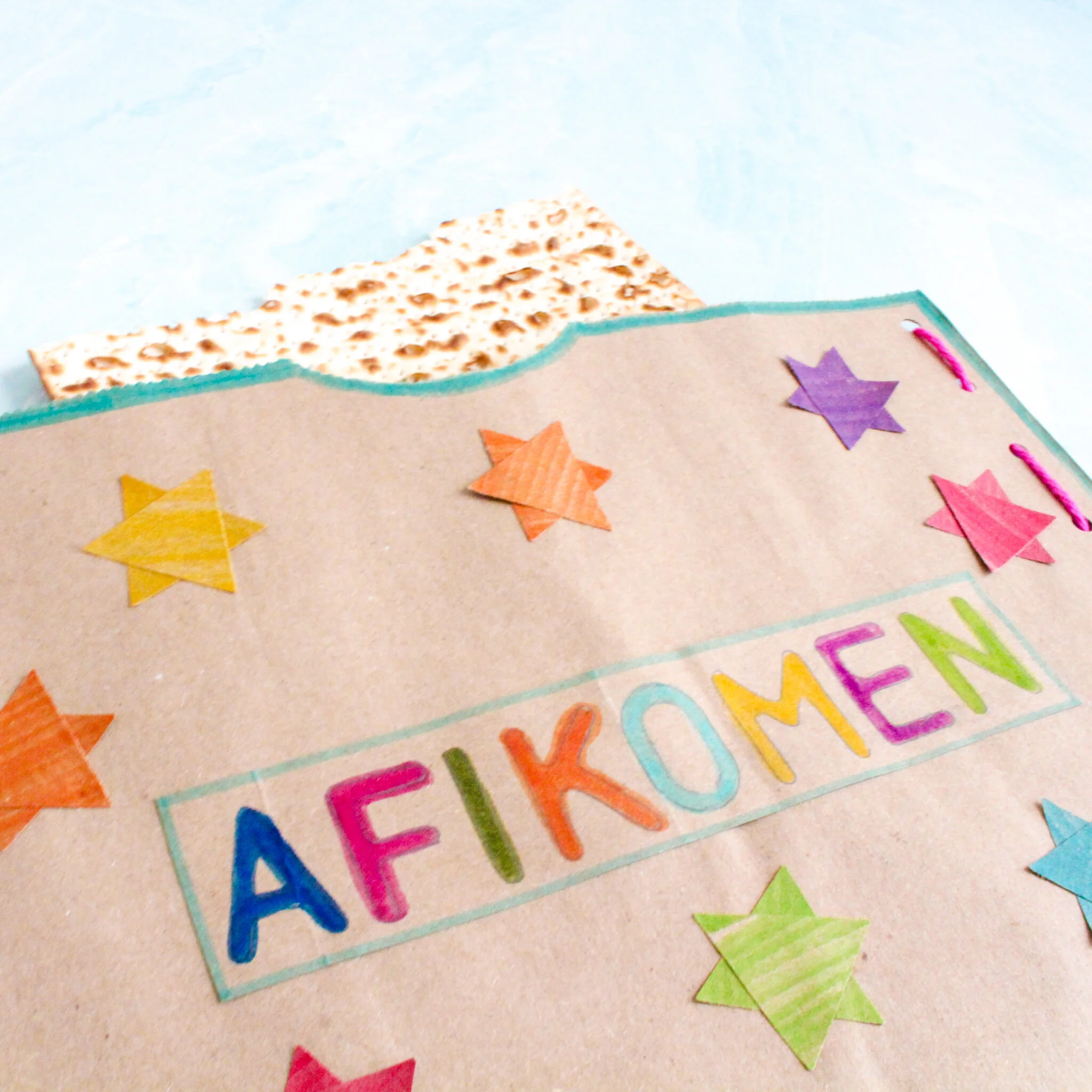 AFIKOMEN BAG MADE WITH GROCERY BAG — Make It Jewish