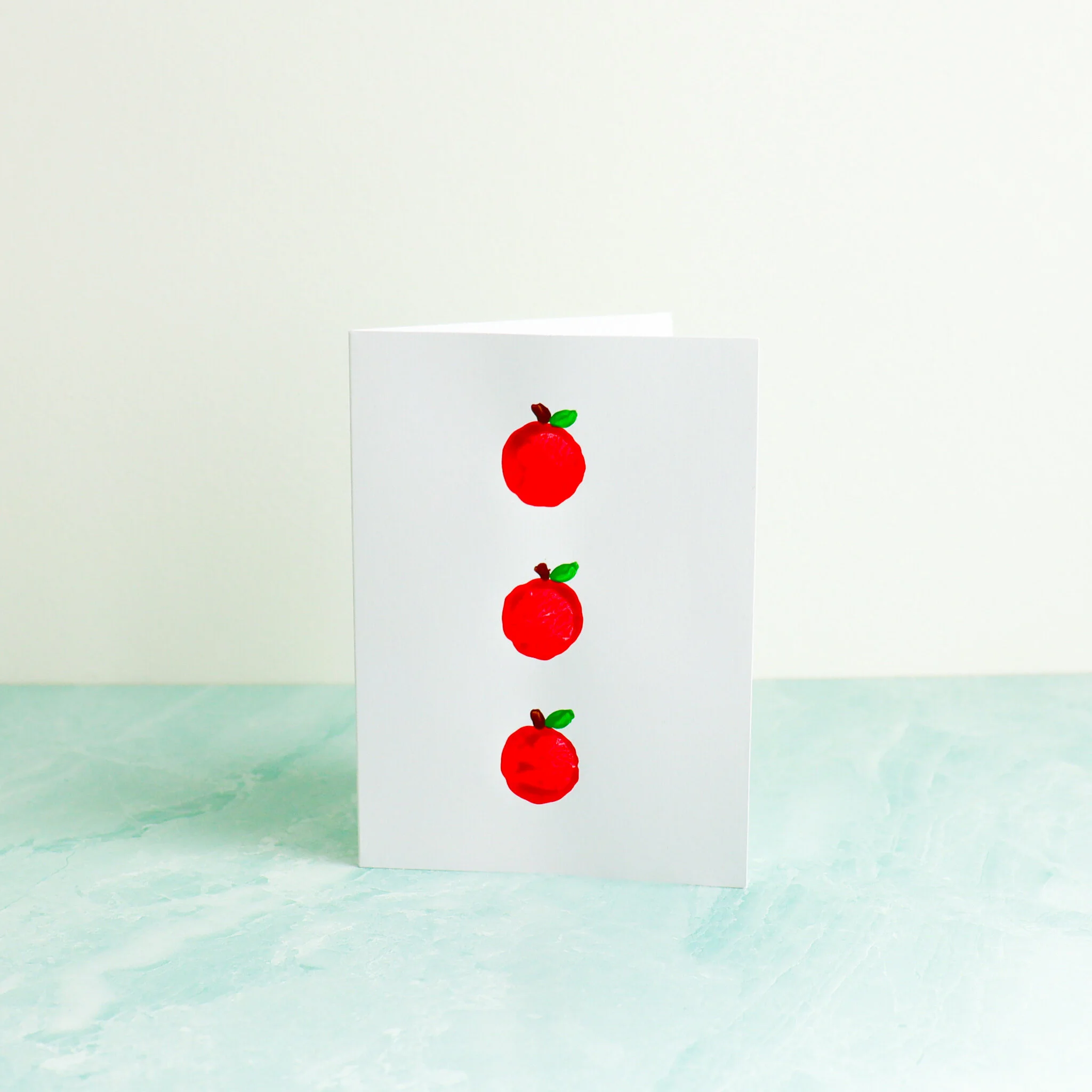 CORK-STAMPED APPLE CARDS — Make It Jewish