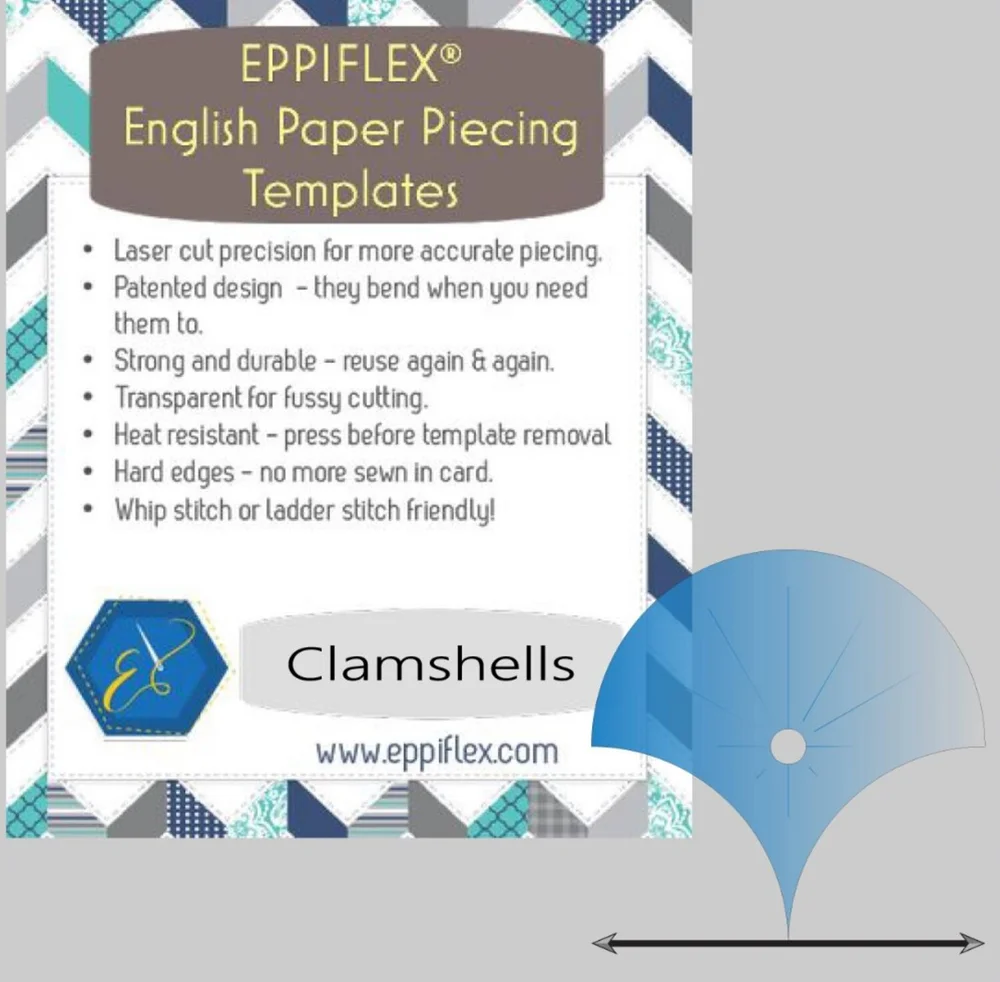 Eppi-flex Clamshell Templates 2" — Delbrook Quilt Company