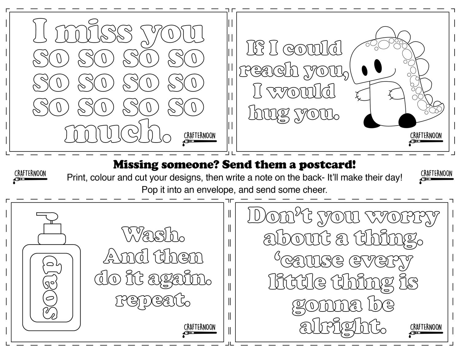 FREE DOWNLOAD- Corona Virus Postcards — Crafternoon