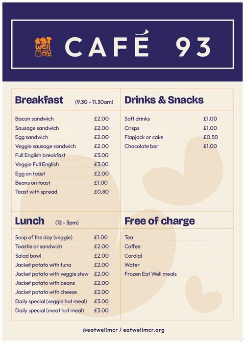Eat Well MCR at Cafe 93 — Eat Well