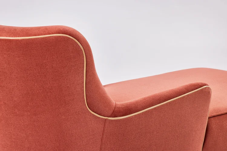 Martin & Brockett Ann Sofa 72", Streamlined Tight Seat Sofa with Button Details, Curved Frame ...