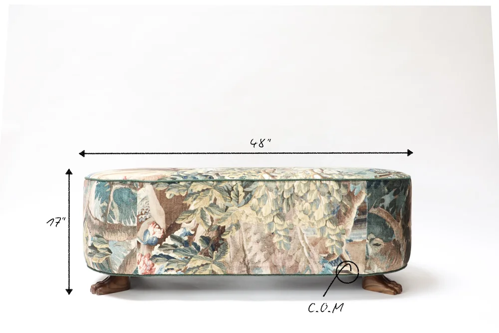 Martin & Brockett's Arcade Bench 48" in Lacquer, Arched Detail Bench ...