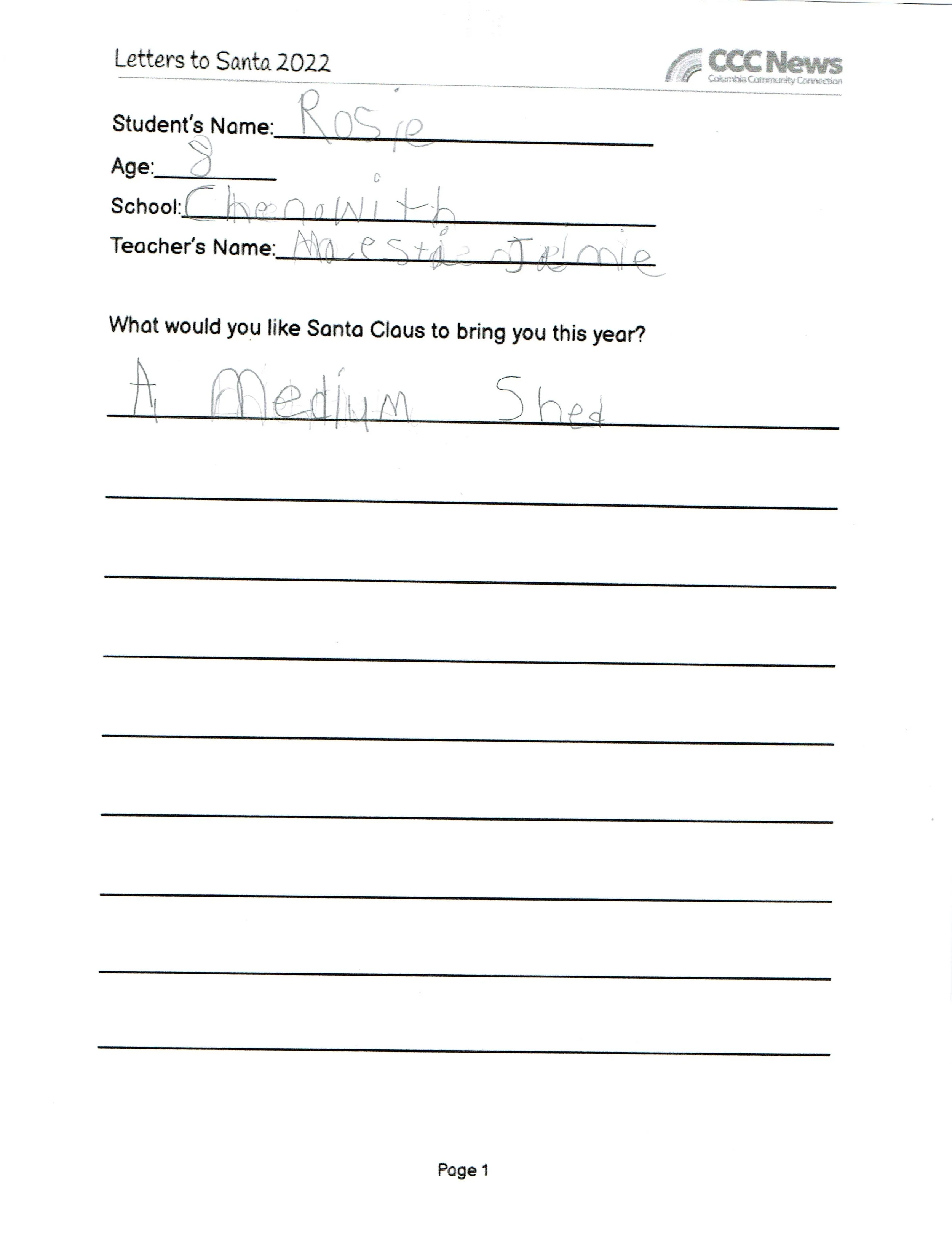 Letters to Santa 2022 — Columbia Community Connection News Mid-Columbia ...