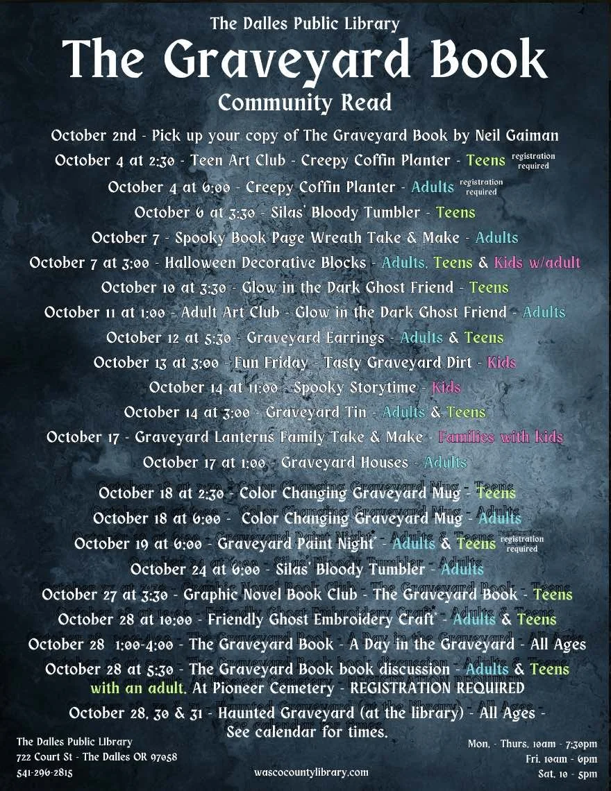The Dalles Library Hosts Spooky Community Read for Halloween — Columbia ...