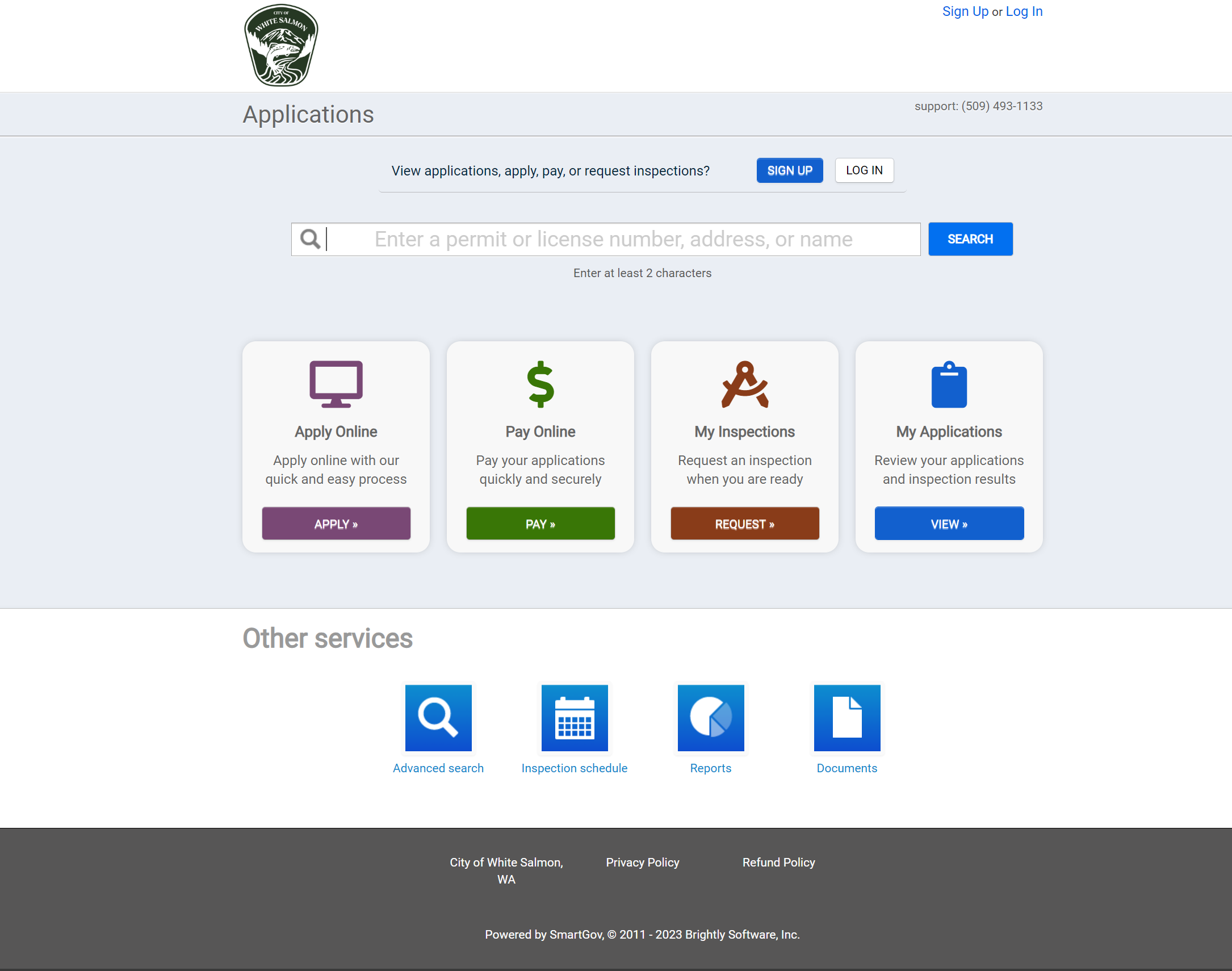 NEW White Salmon Online Permit Center — Columbia Community Connection ...