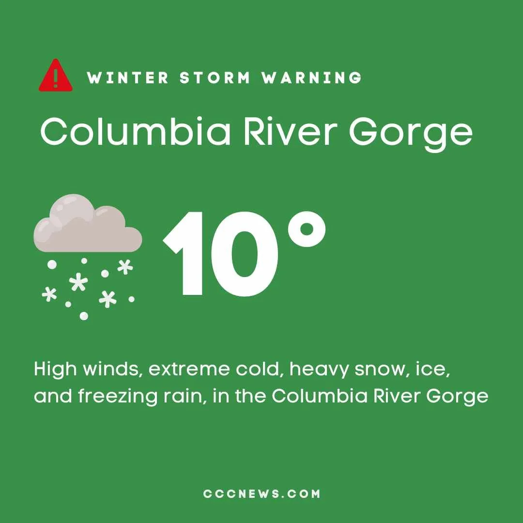 Winter Storm Warning in Effect for the Columbia River Gorge Dec. 22nd ...