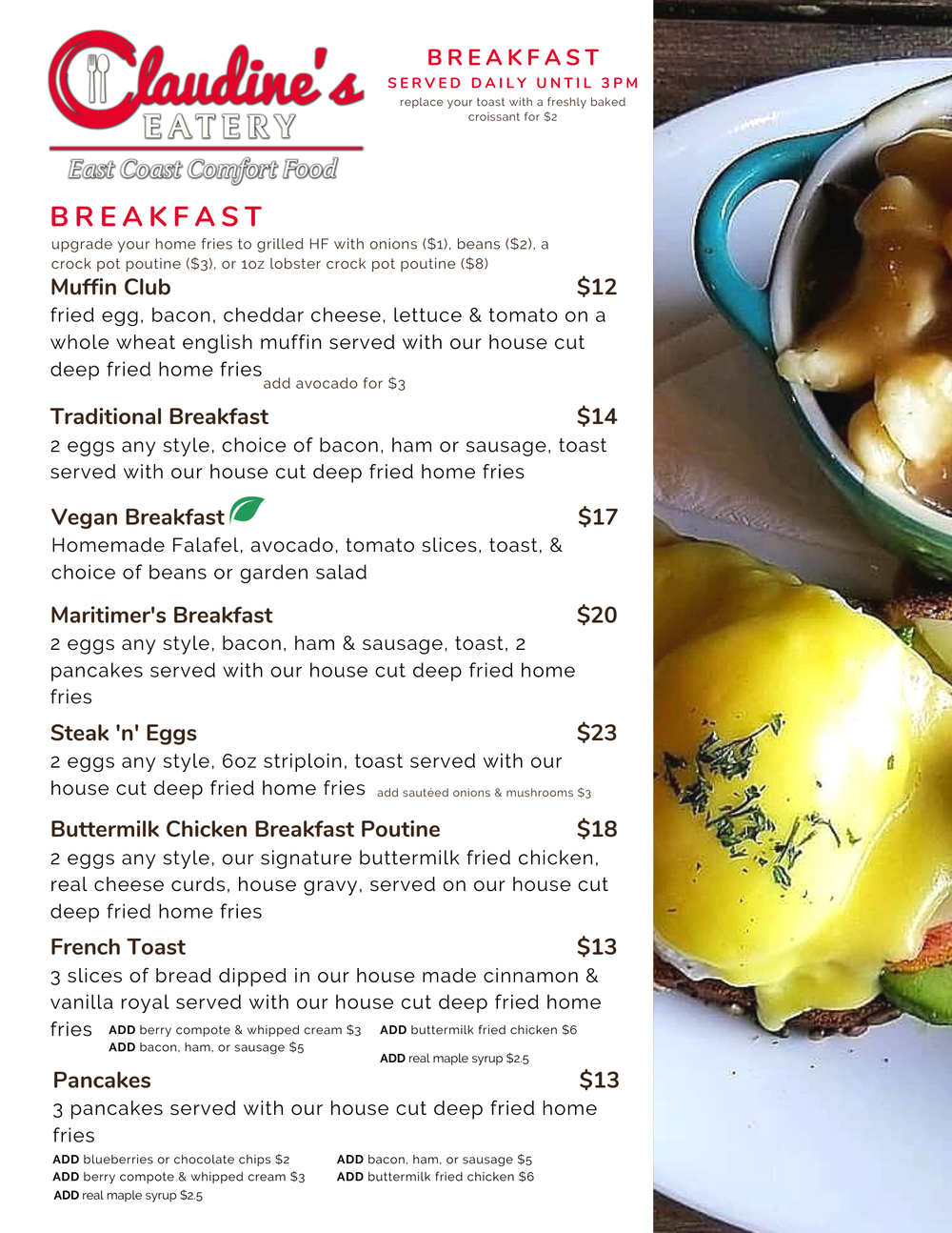 MENU — Claudine's Eatery