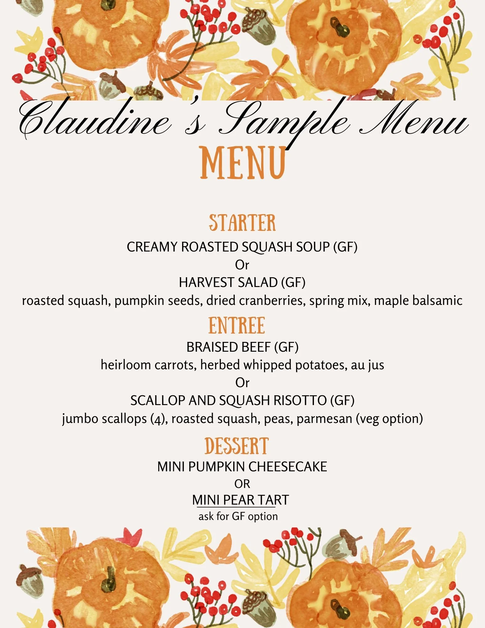 Holiday Parties — Claudine's Eatery