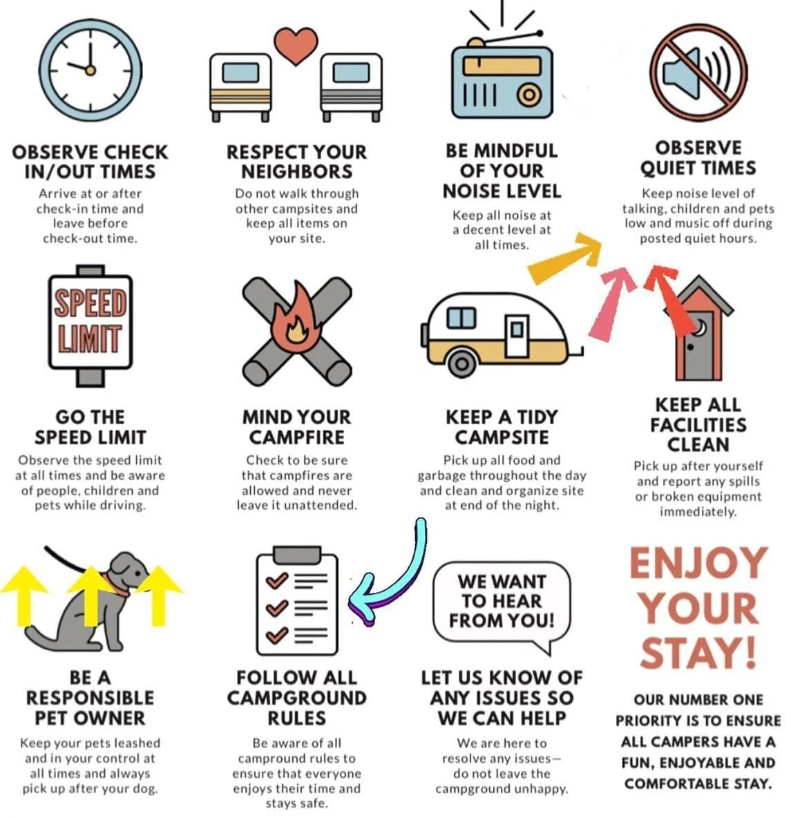 FAQs & Park Rules — Countryside RV Park - Dillon, Montana