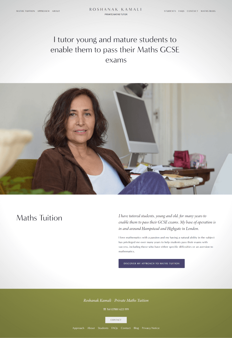 Maths Tutor Website Design — Sophie's Bureau | Virtual Assistant Services