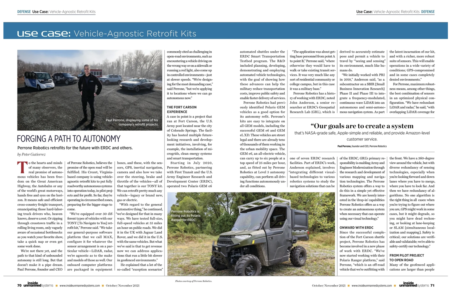 Inside Unmanned Systems Oct/Nov 2021 — Defense | Use Case: Vehicle ...