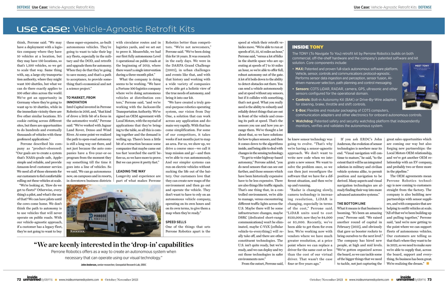 Inside Unmanned Systems Oct/Nov 2021 — Defense | Use Case: Vehicle ...