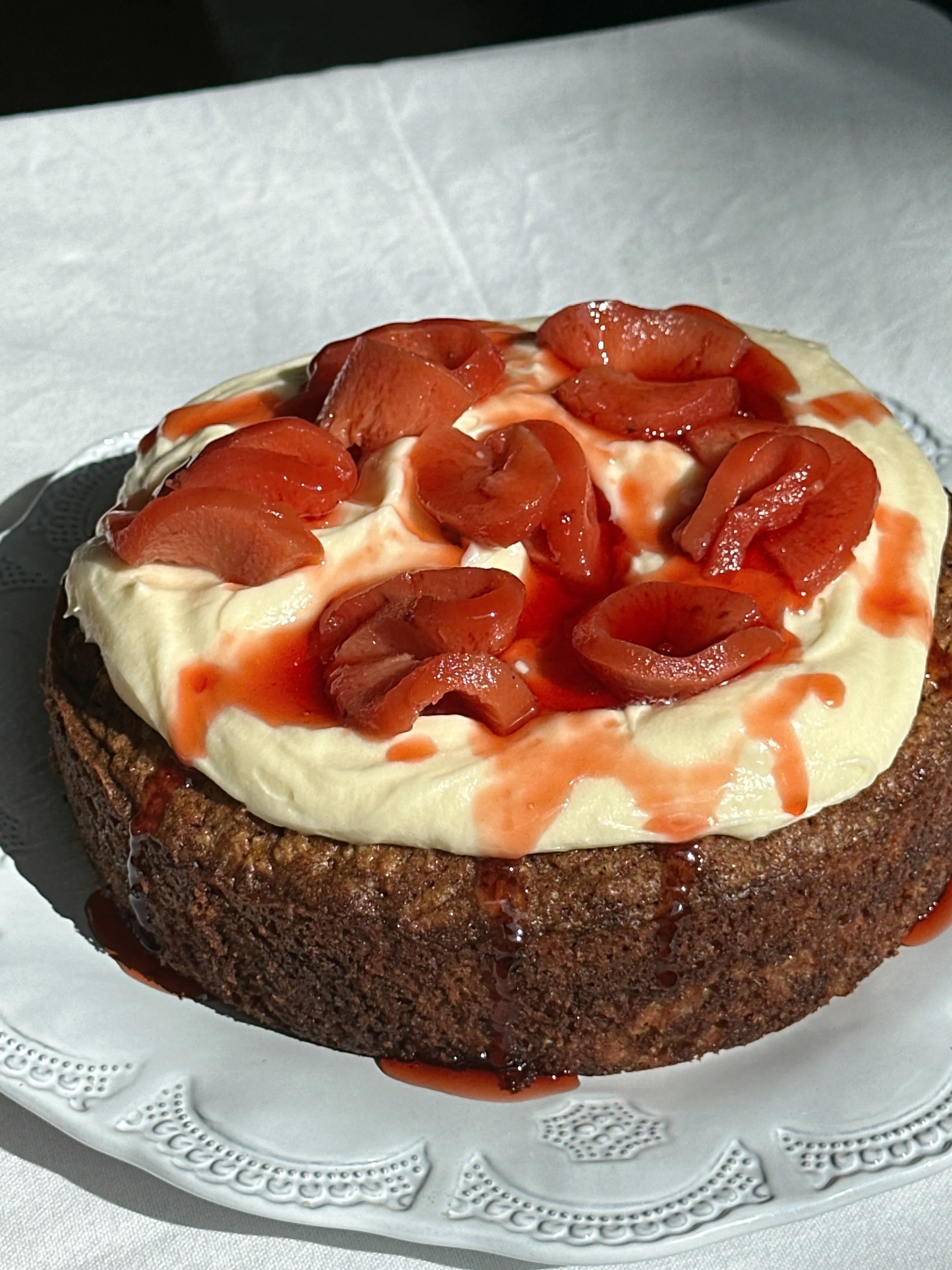 Quince cake with cream cheese frosting — Danielle Alvarez