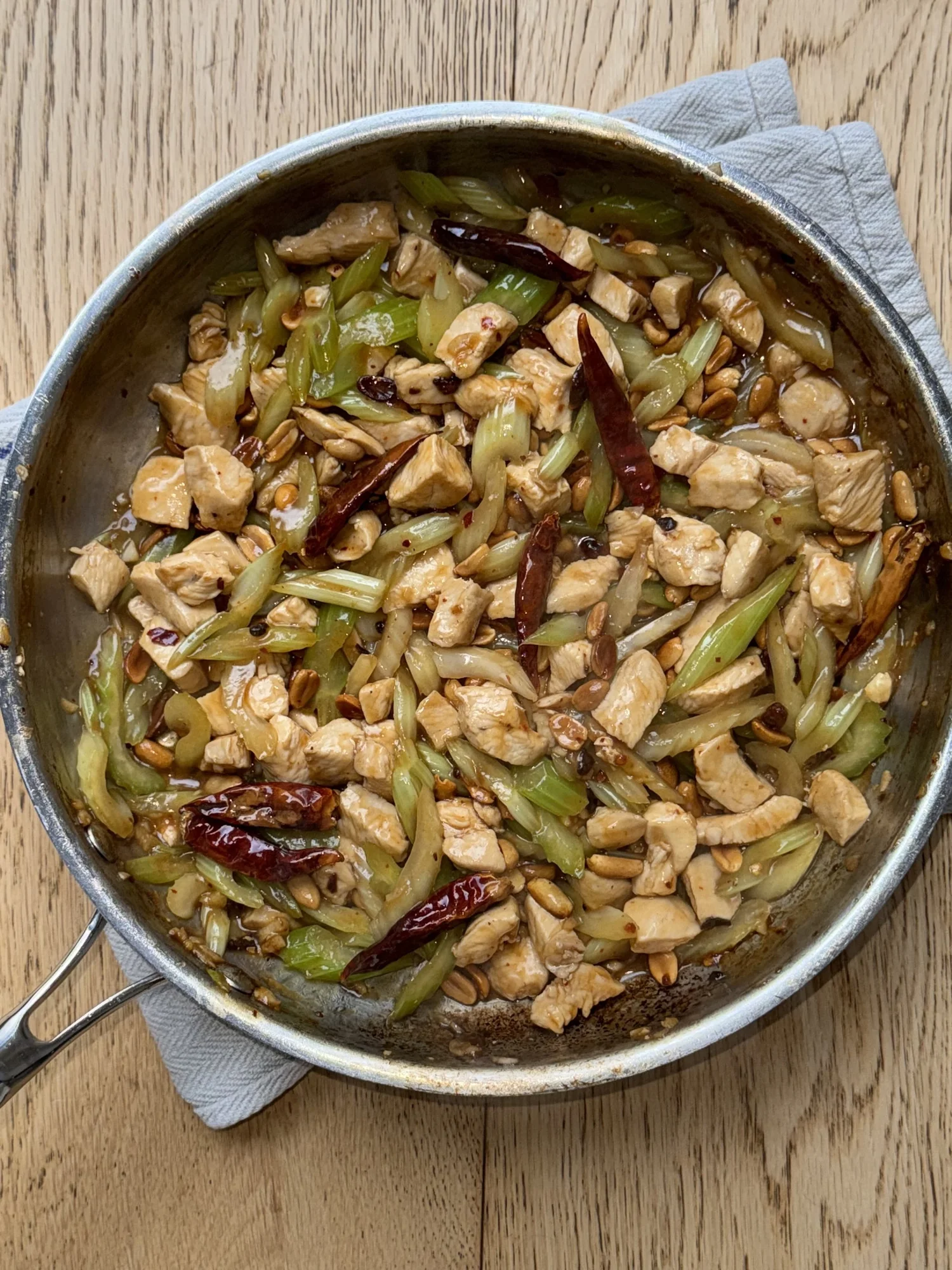 Chicken, peanut & celery stir fry (aka Kung Pao Chicken) — Danielle Alvarez
