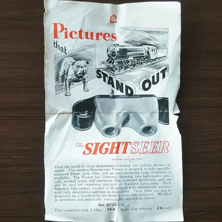 Sightseer Stereo Viewer | 3D Filmstrip Viewer | 1950s England — Vintage 3D