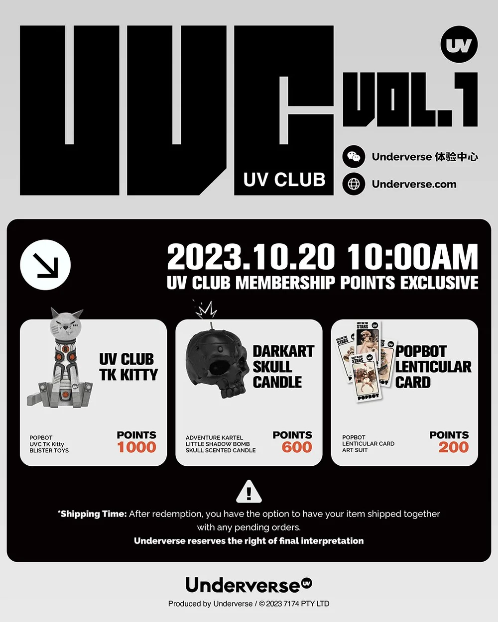 UV CLUB MEMBERSHIP POINTS EXCLUSIVE ITEMS! — UNDERVERSE