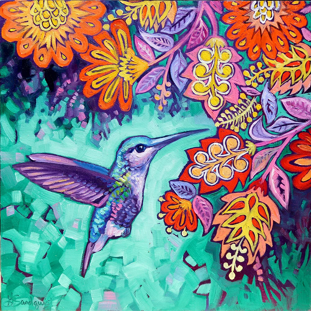 Hummingbird Paintings Prints